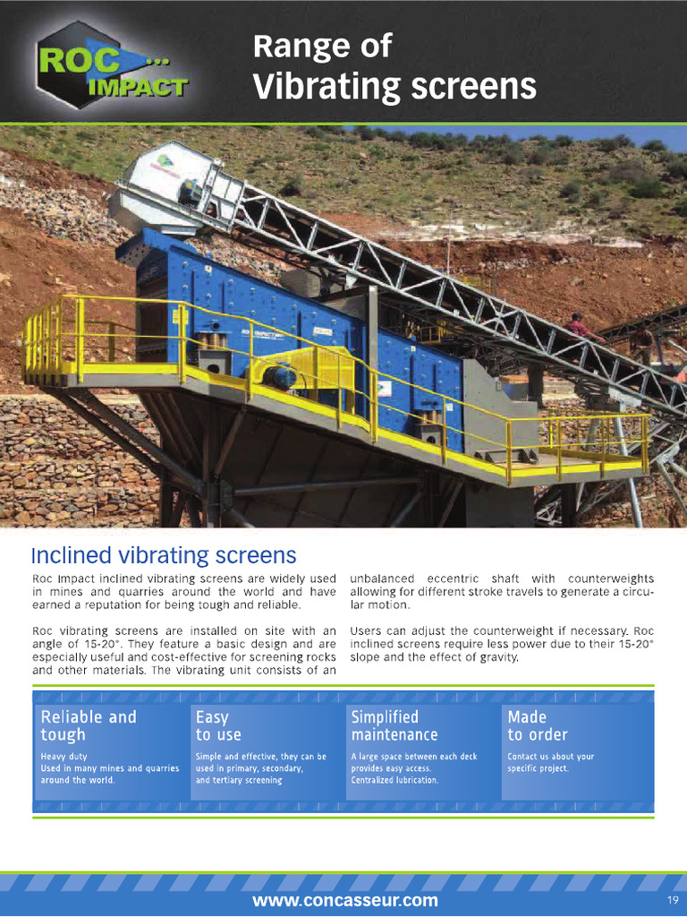 Roc Impact Vibrating Screen | PDF
