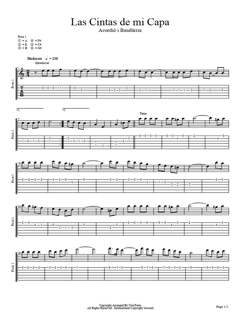Cintas de mi Capa: Acordió y Bandúrria | PDF