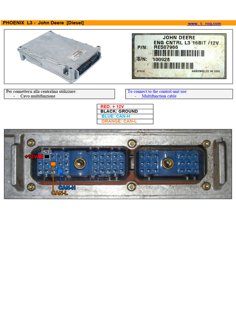 Pinout Phoenix l3 John Deere | PDF