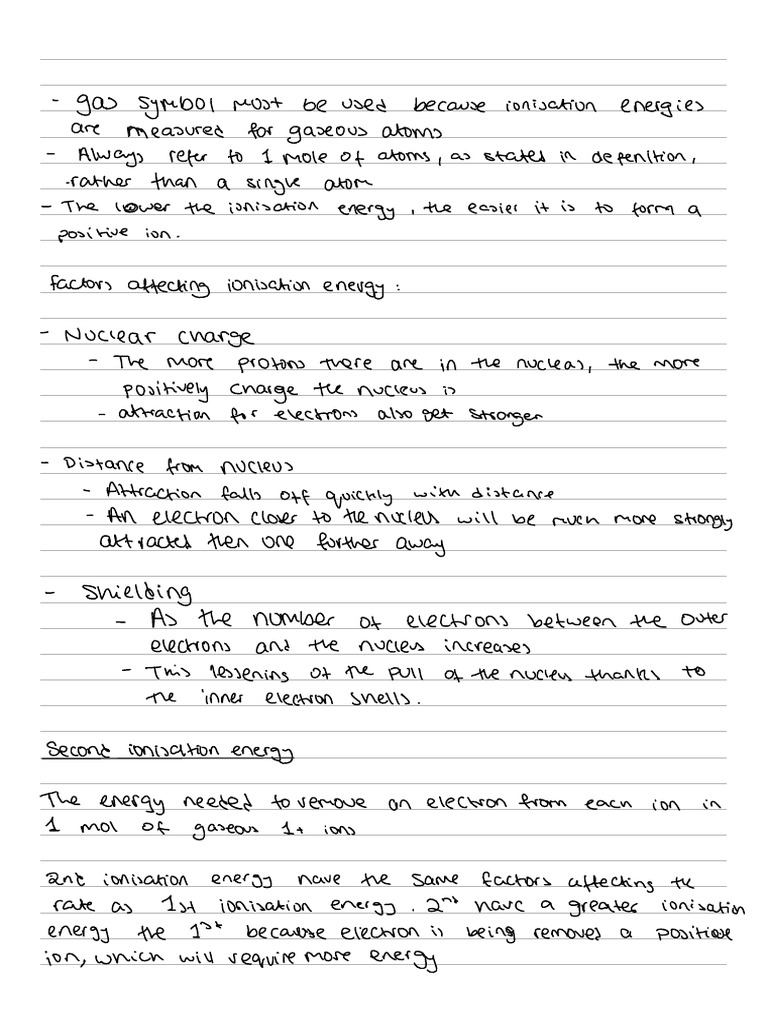 Ionisation Energy | PDF