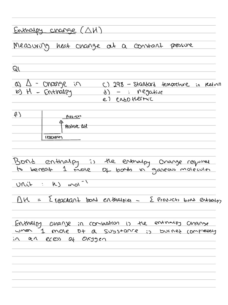 Enthalpy | PDF