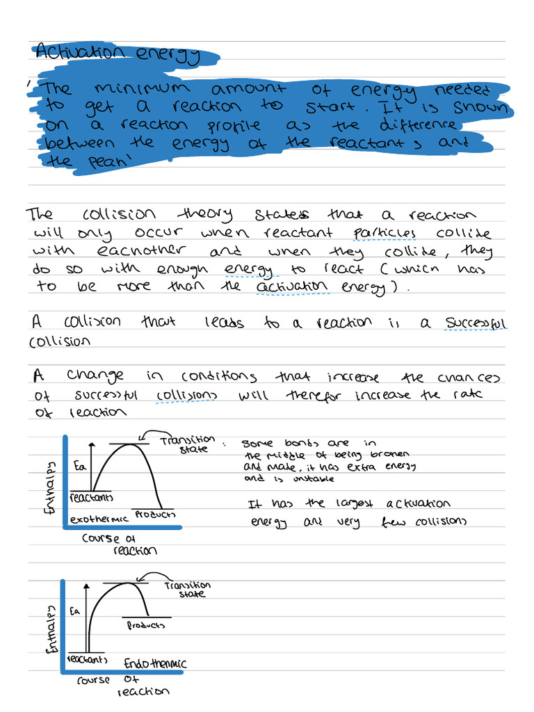 Activation Energy | PDF