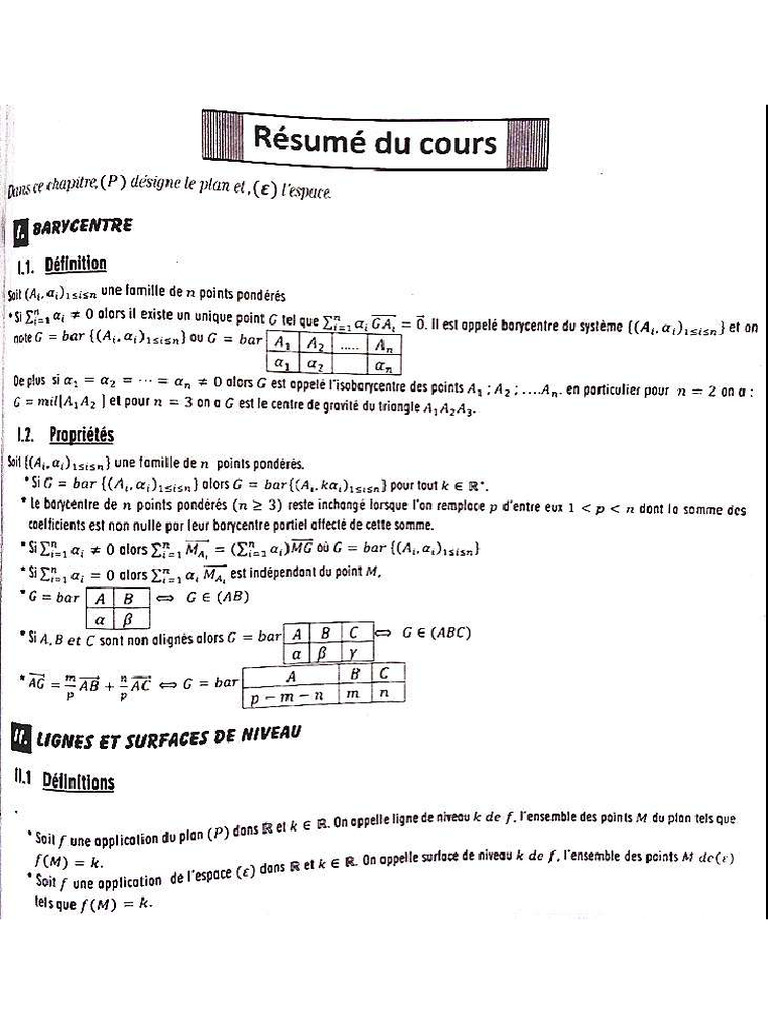 Cours Calcul Vectoriel | PDF