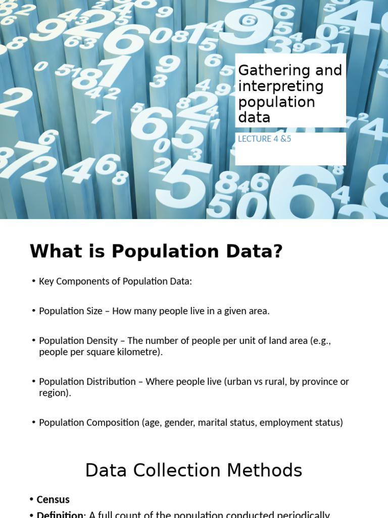 Gathering Population Data LEC 45 | PDF | Economies | Environmental ...