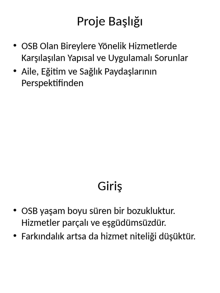 OSB Proje Sunumu | PDF