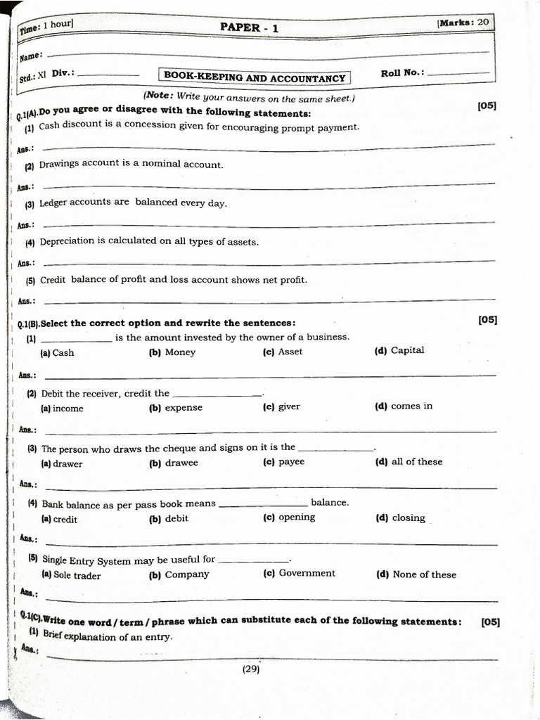 ABT Practice Papers ACCOUNTS For Those Who Are Dumb | PDF