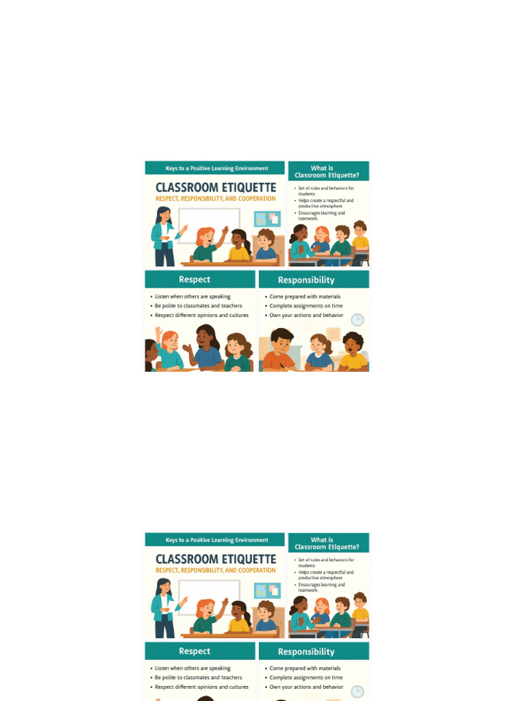 Classroom Etiquette Presentation With Images Updated | PDF