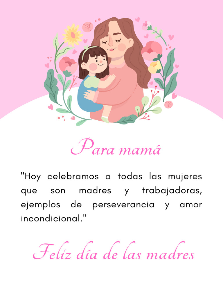 Carta Día de La Madre Ilustrativo Rosa - 20250509 - 184830 - 0000 | PDF