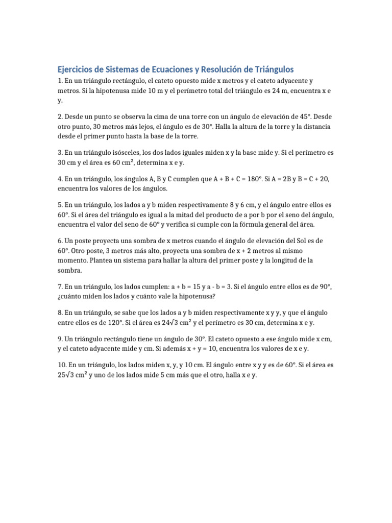 Ejercicios Enunciados | PDF