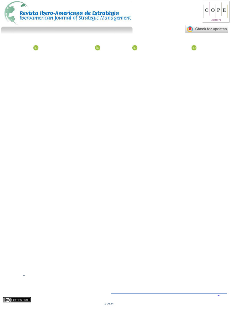 1. Artigo - Um Modelo do Processo de inov | PDF | Vantagem competitiva | Economias