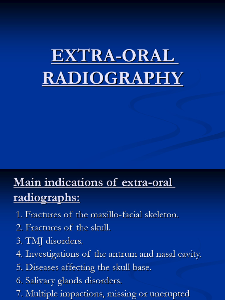 Extra Oral Radiography | PDF | Skull | Primate Anatomy