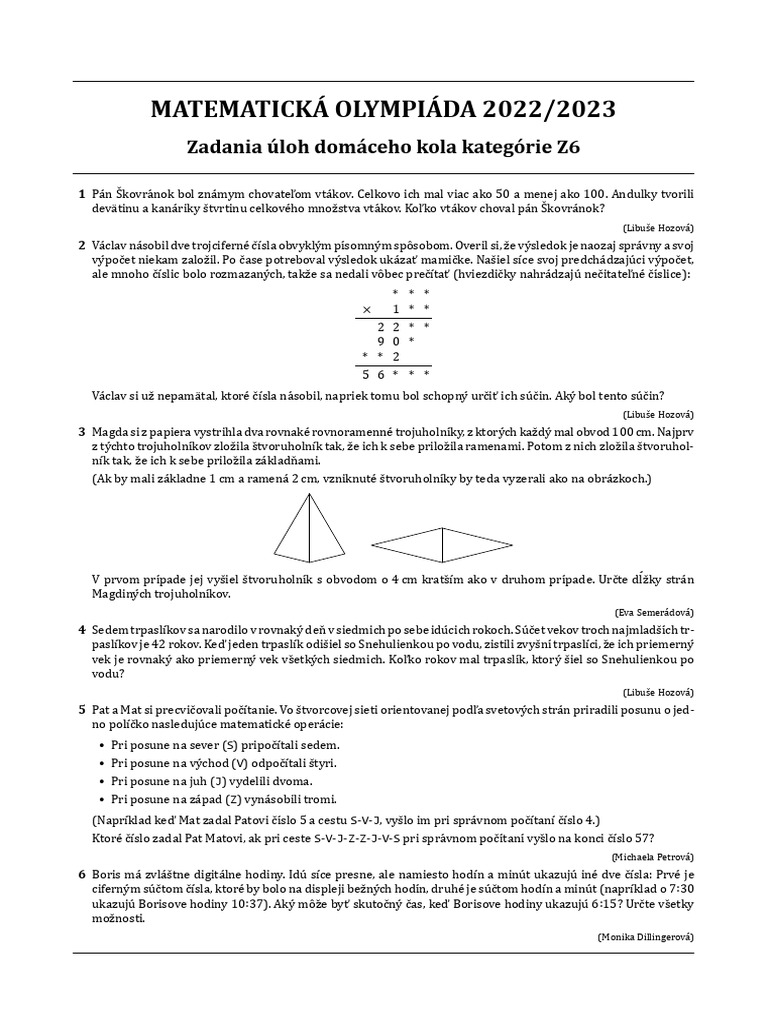 Mo 72 Z6 Domace Zadania | PDF