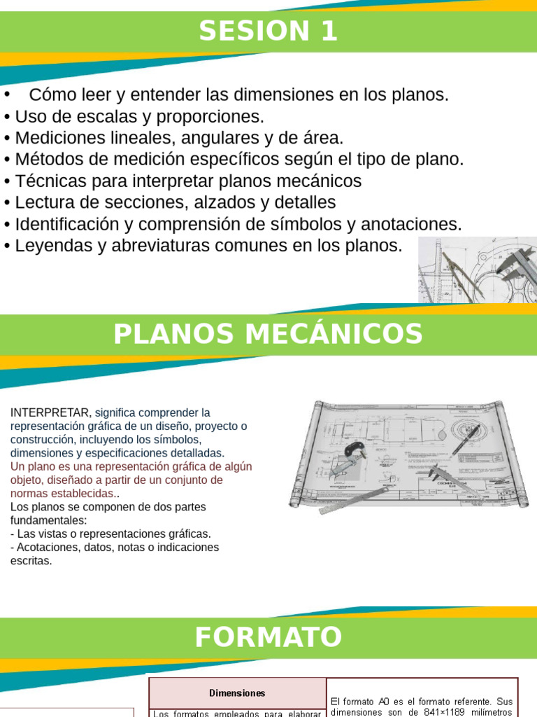 Sesión 1 Interpretación de Planos Mecánicos | PDF