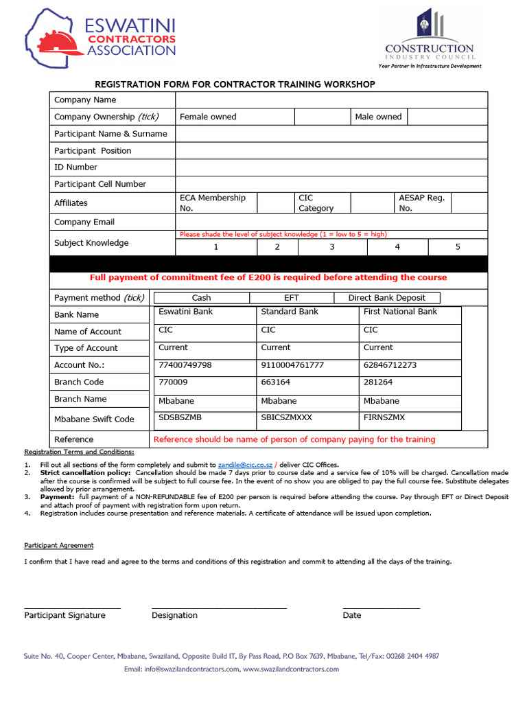 Training Application Form 2025 | PDF