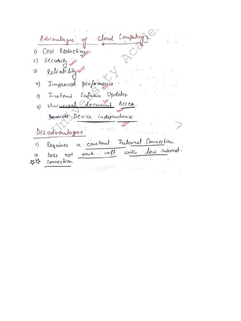 Advantages and Disadvantages of Cloud Computing | PDF