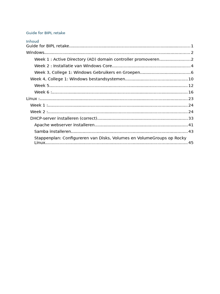 Guide for BIPL retake | PDF