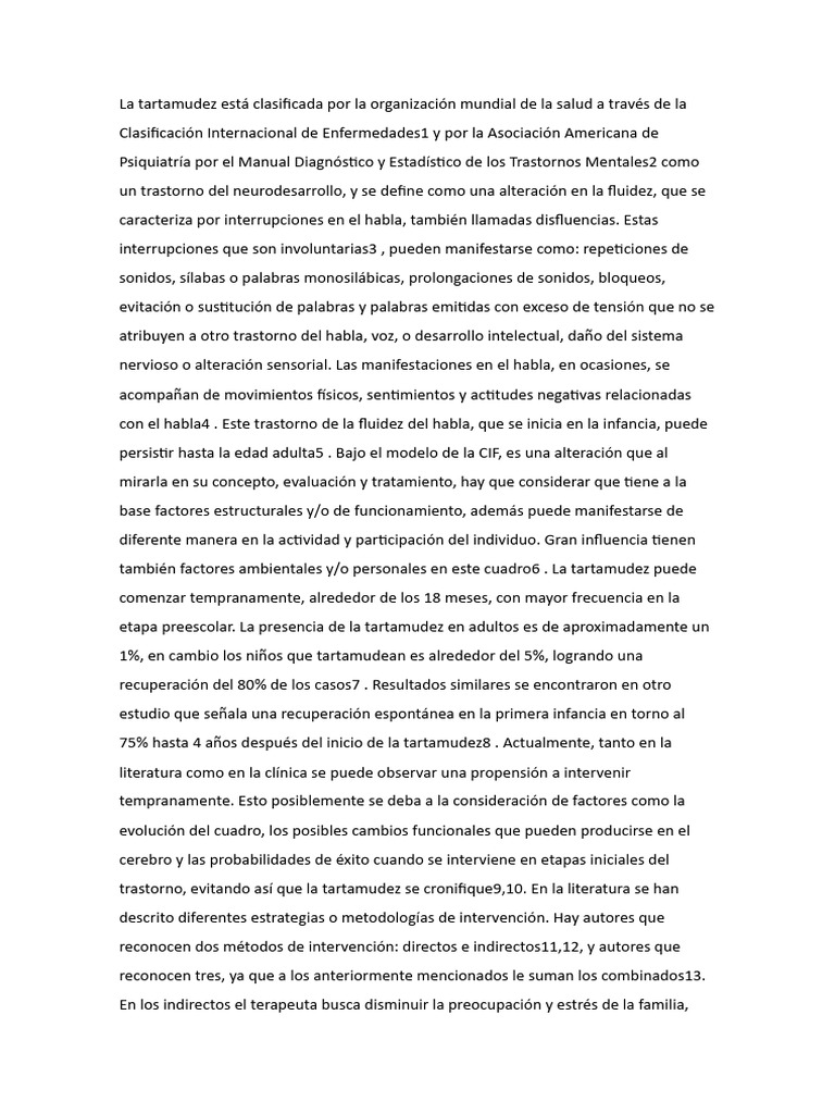 Como Intervenir en La Disfemia. | PDF | Tartamudeo | Trastorno mental