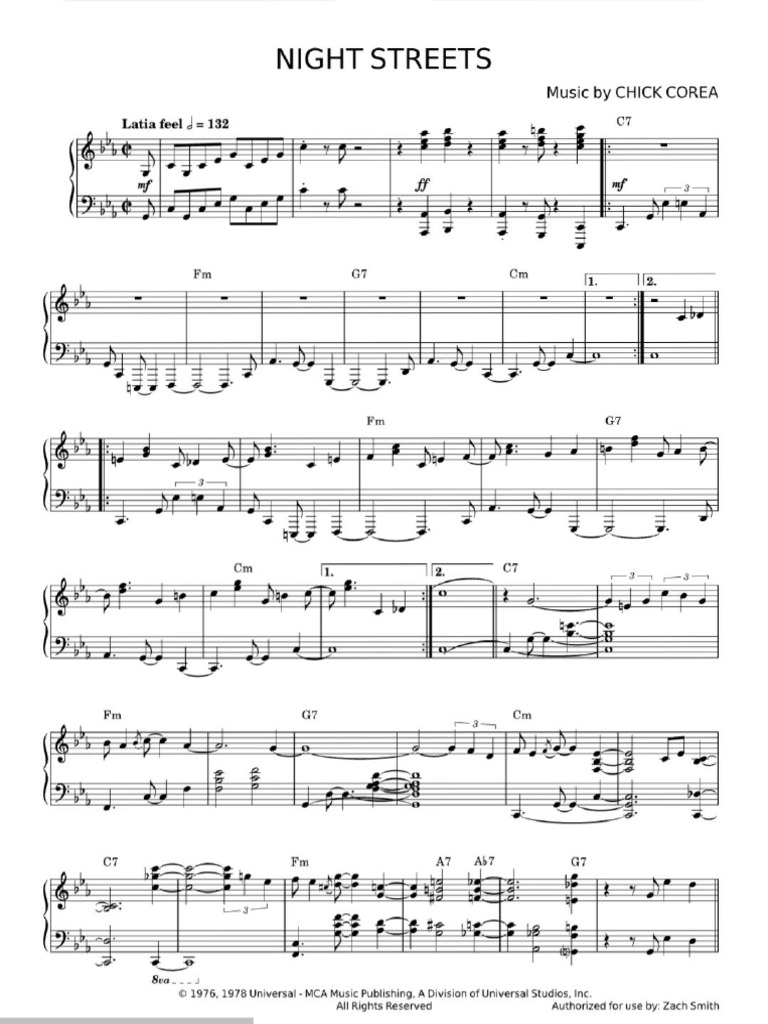 Night Street Chick Corea | PDF