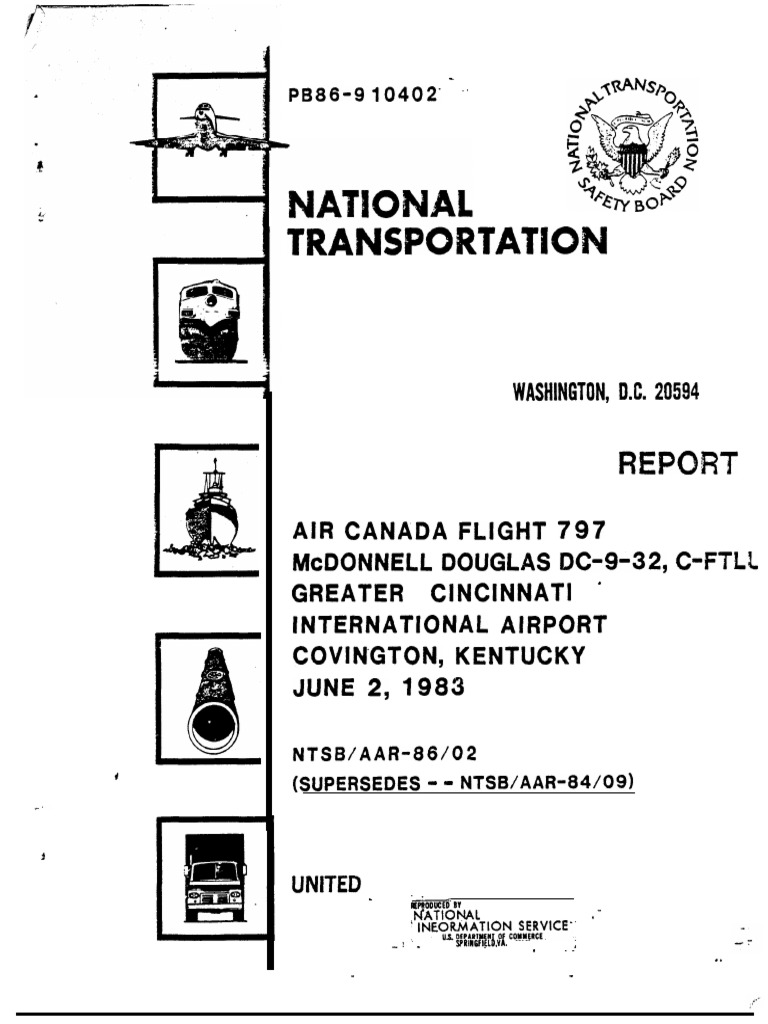 Air Canada Flight 797 Accident Report | PDF | Air Traffic Control ...