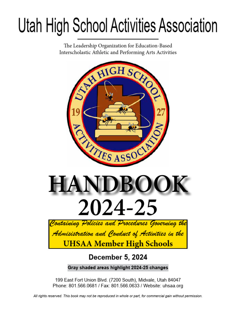 UHSAA Handbook and Guide to High School Sports | PDF | Voting | Elections
