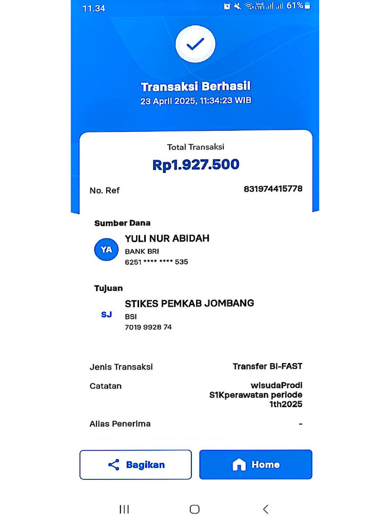 Bukti TF Wisudah - Devix Agustin Wulandari | PDF