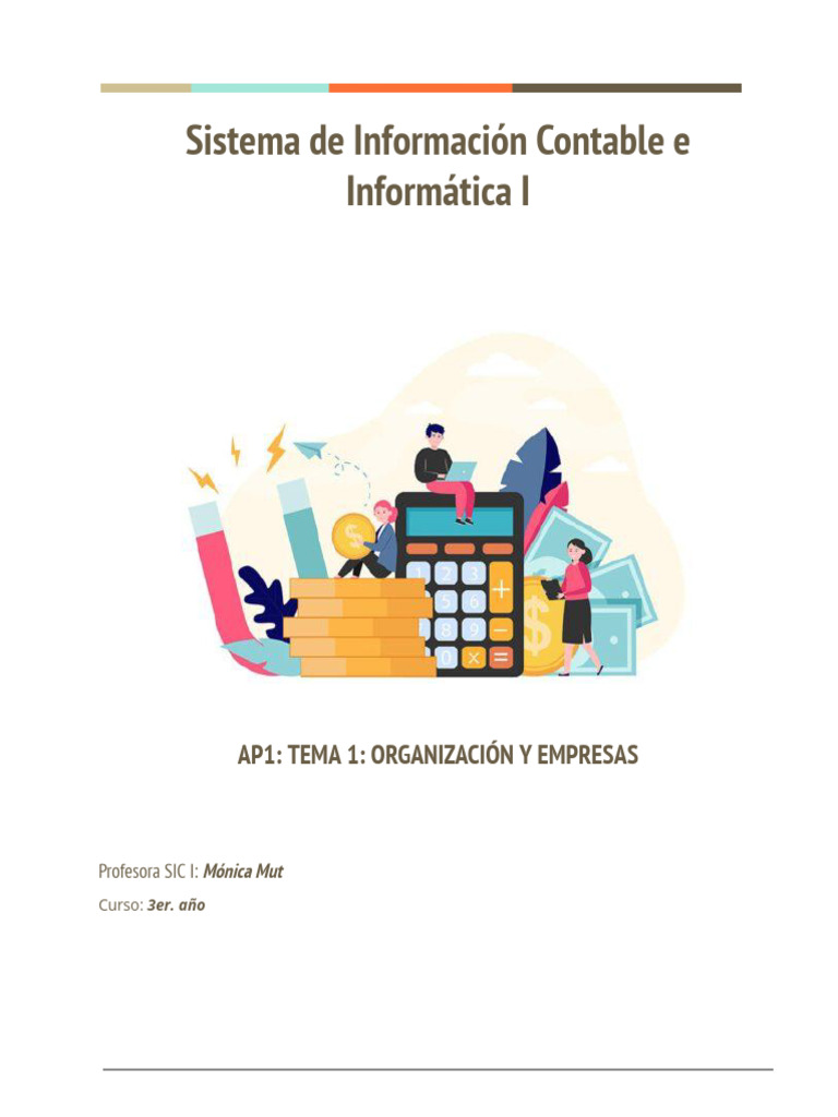 Ap 1 - Tema 1 - Org y Emp - SIC I | PDF | Business | Contabilidad