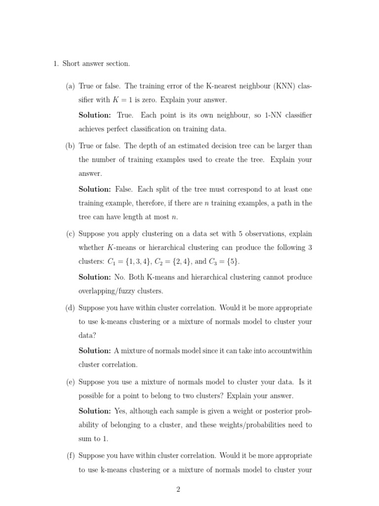 STAT3888_PracticeQuizSolutions | PDF | Cluster Analysis | Eigenvalues And Eigenvectors