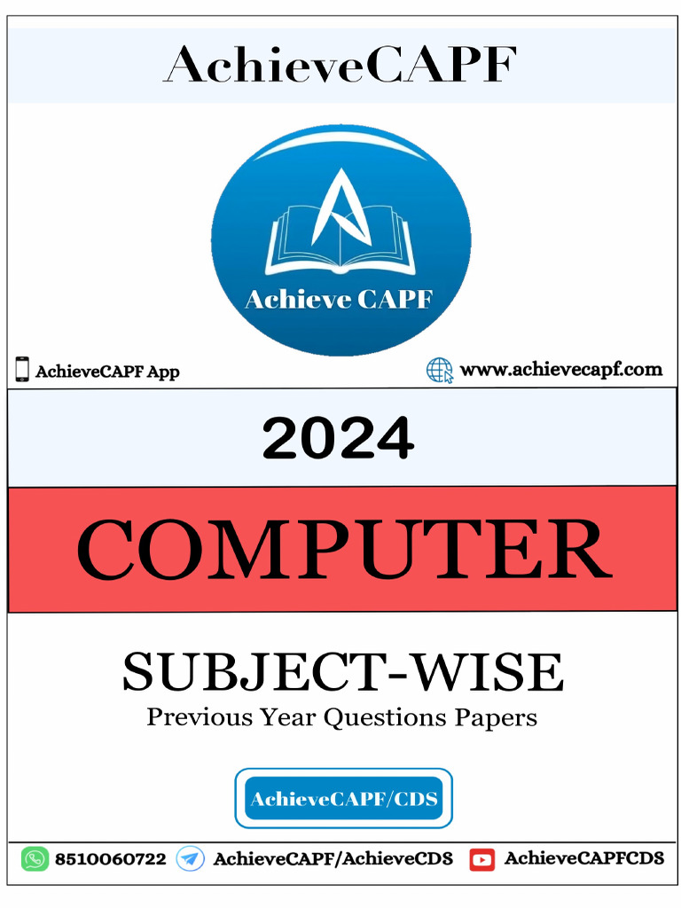 CAPF 2024 COMPUTER (1) | PDF