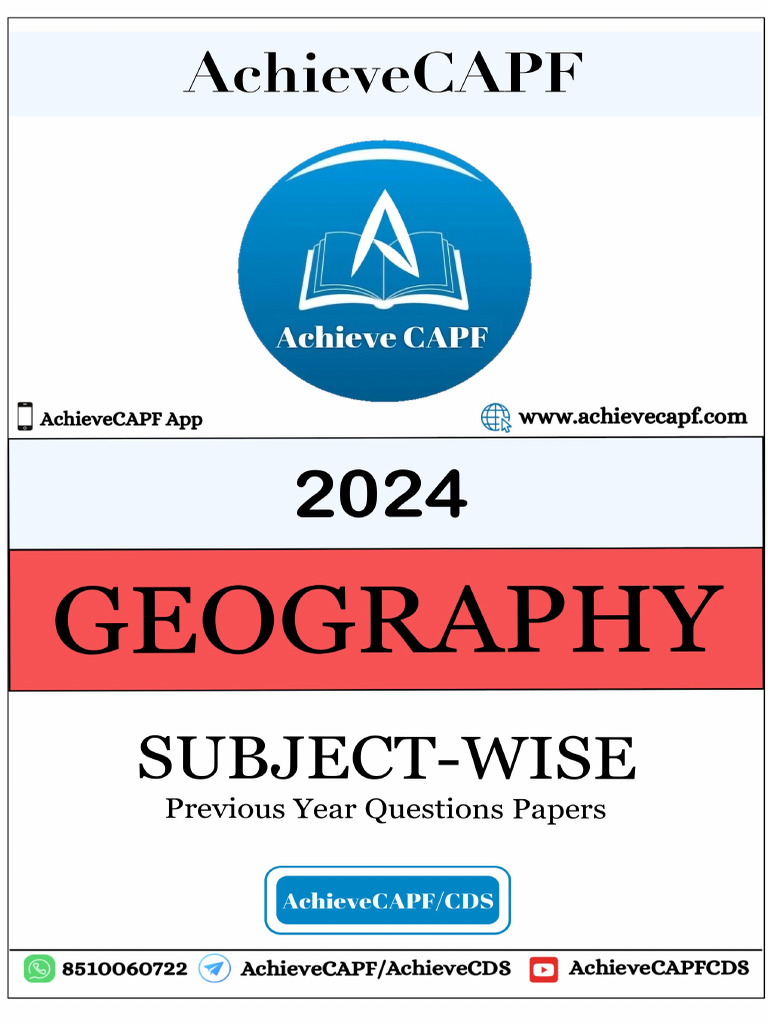 Capf 2024 Geography | PDF