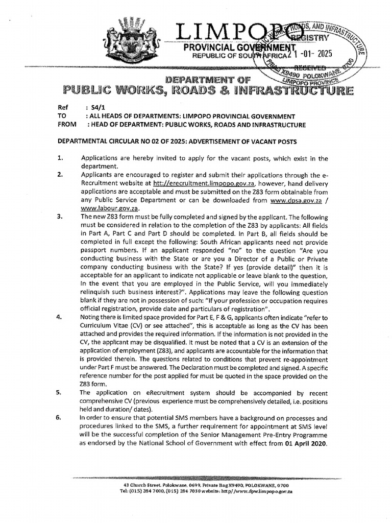 Limpopo Department of Public Works Infrastructure | PDF