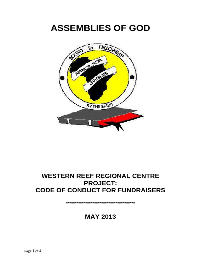Code of Conduct For Western Reef Regional Centre Project Fu | PDF ...