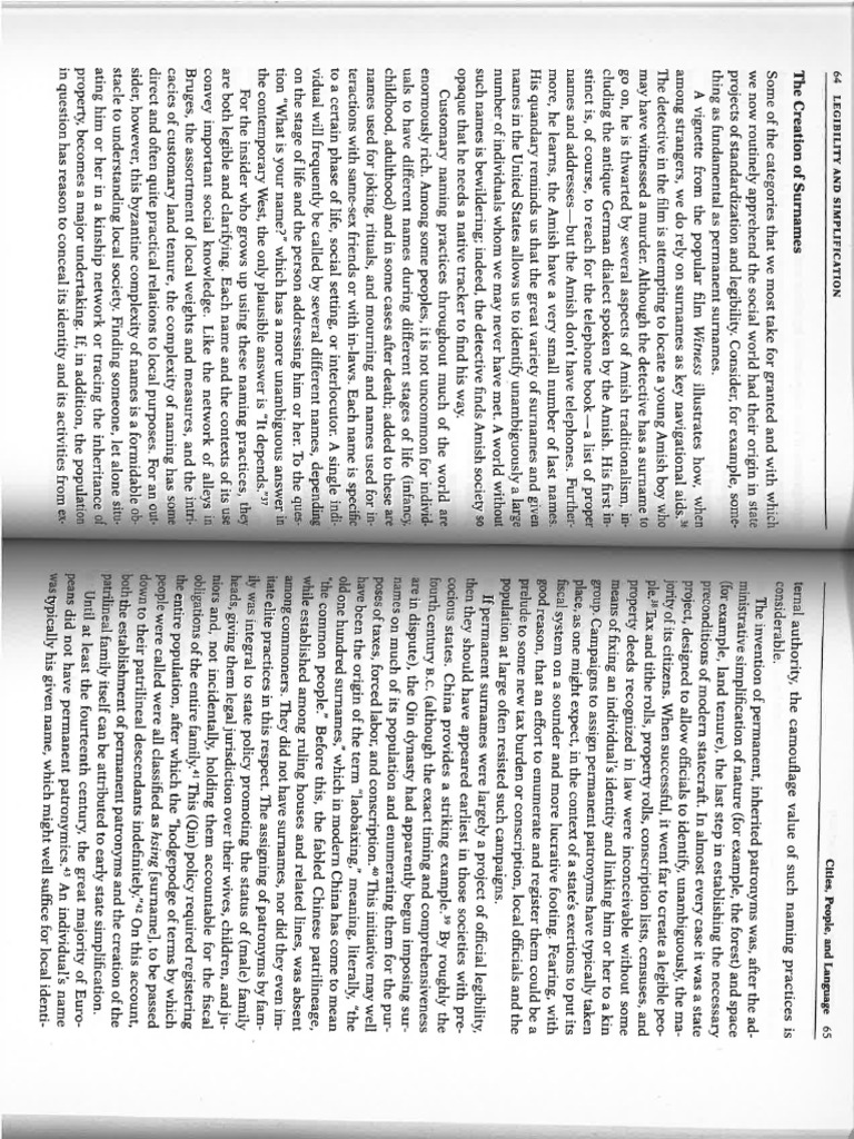 Scott Seeing Like A State Excerpt | PDF