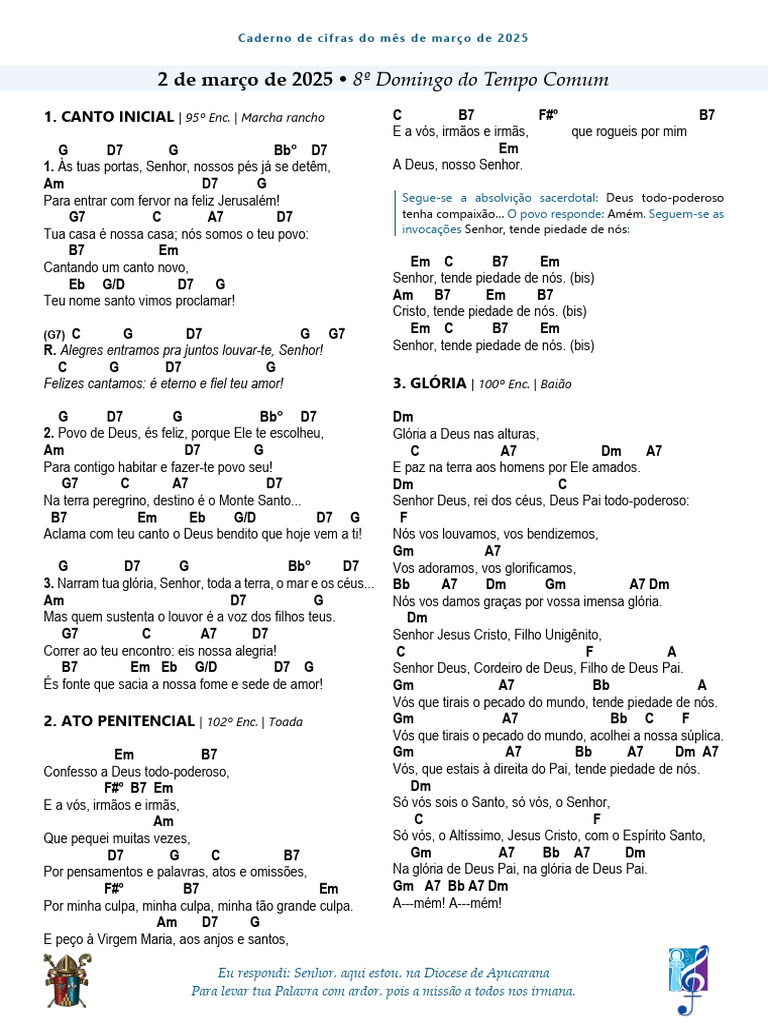 03 Cifras Marco 2025 | PDF | Eucaristia | Jesus