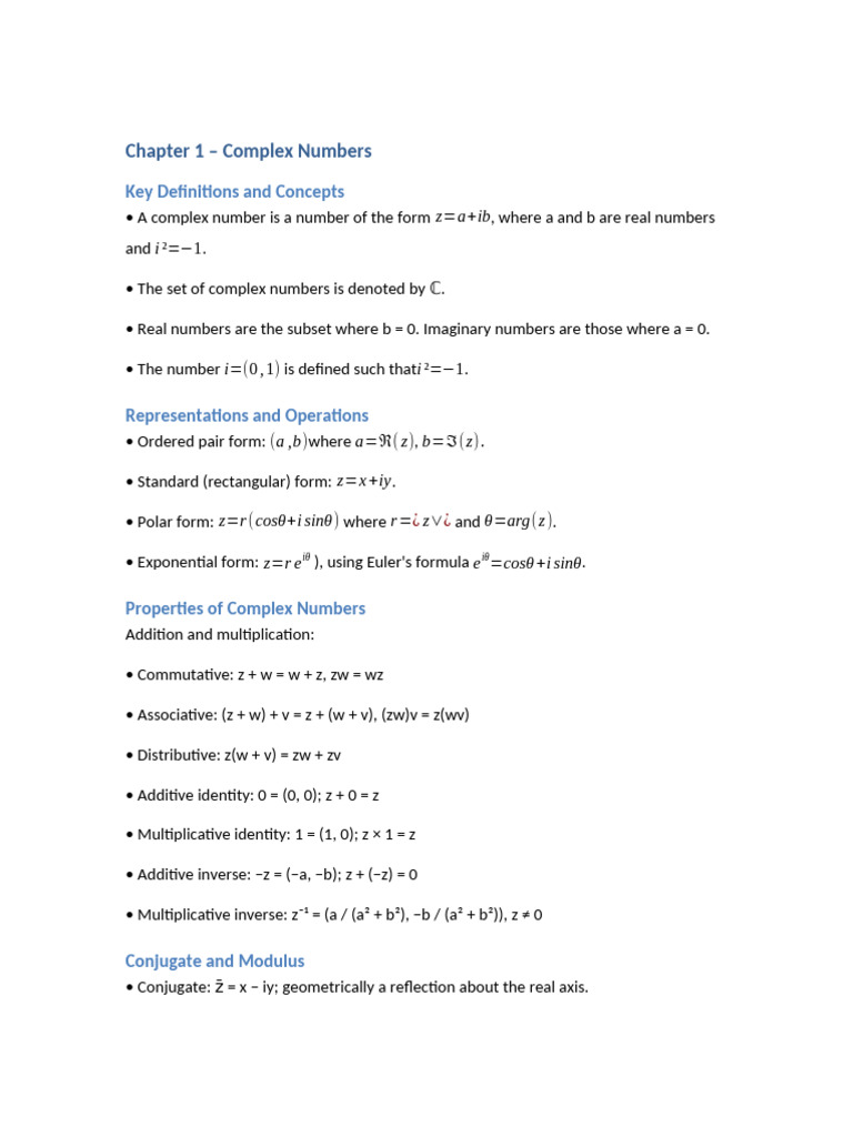 Chapter 1 Study Notes Revised | PDF