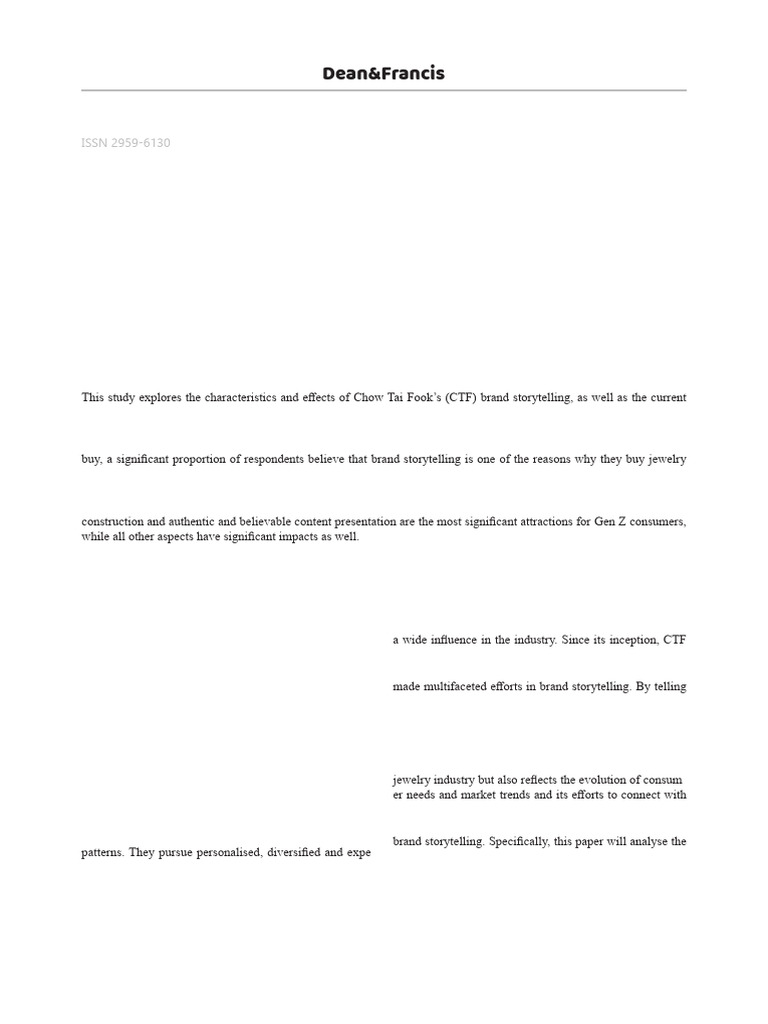 Xinye Feng, Pinjia Wang, Suiyue Wang, Kemeng Zhang (2024) | PDF | Brand | Consumer Behaviour