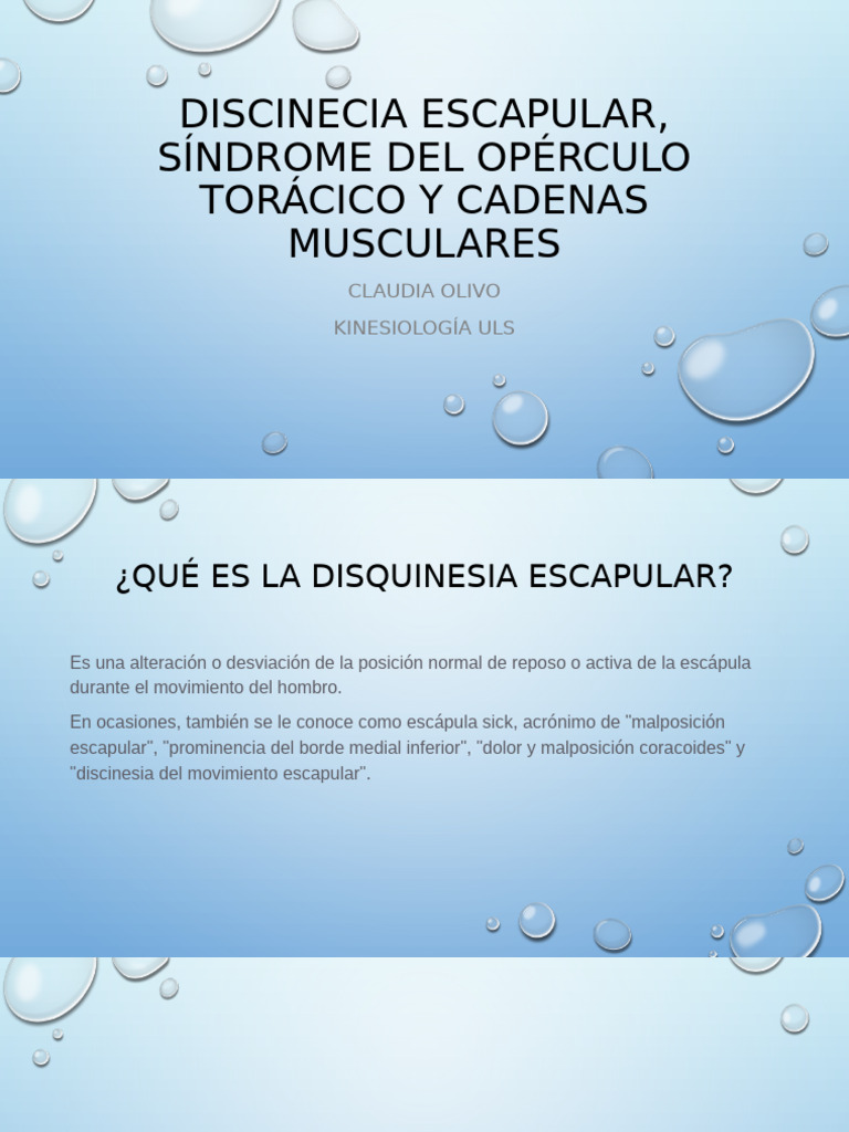 Discinesia Escapular y Síndrome Torácico | PDF | Hombro | Sistema ...