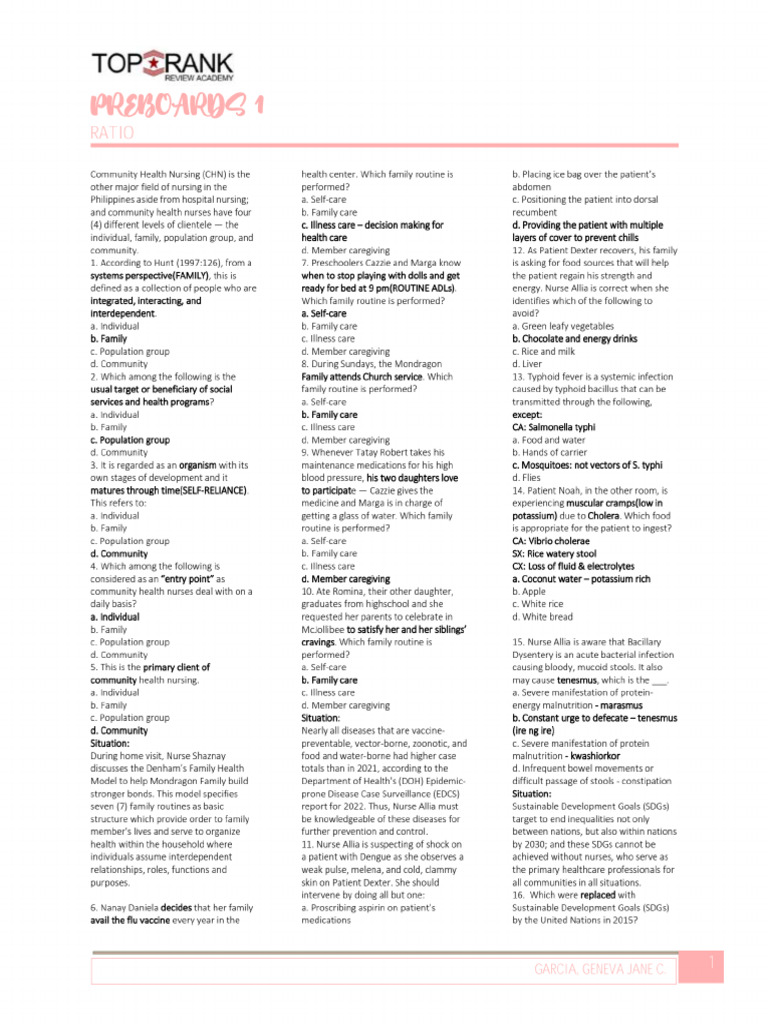 Preboard 1 NP1 Ratio | PDF