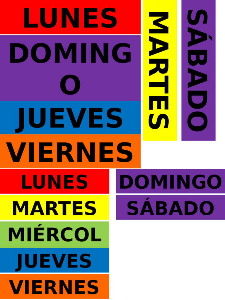 Días de la Semana en Español | PDF
