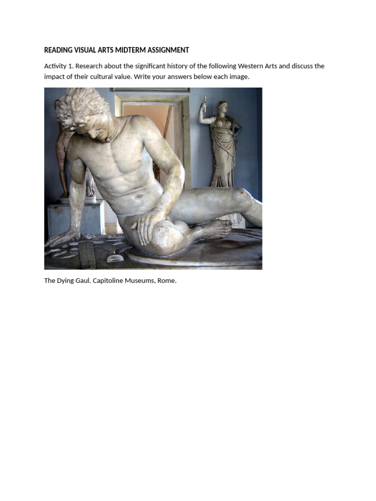 Reading Visual Arts Midterm Assignment | PDF