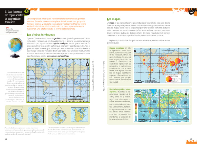 Las Formas de Representar Las Superficie Terrestre | PDF | Mapa | Cartografía