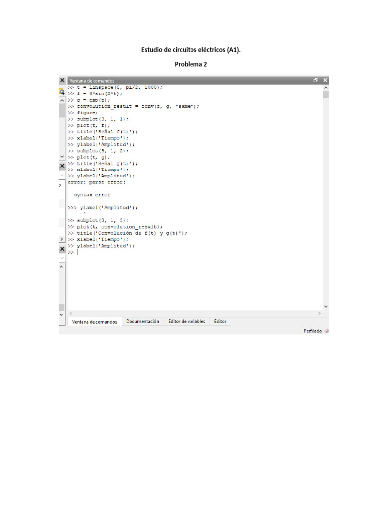 Gráficos - Código - Proyecto - Octave P2 | PDF
