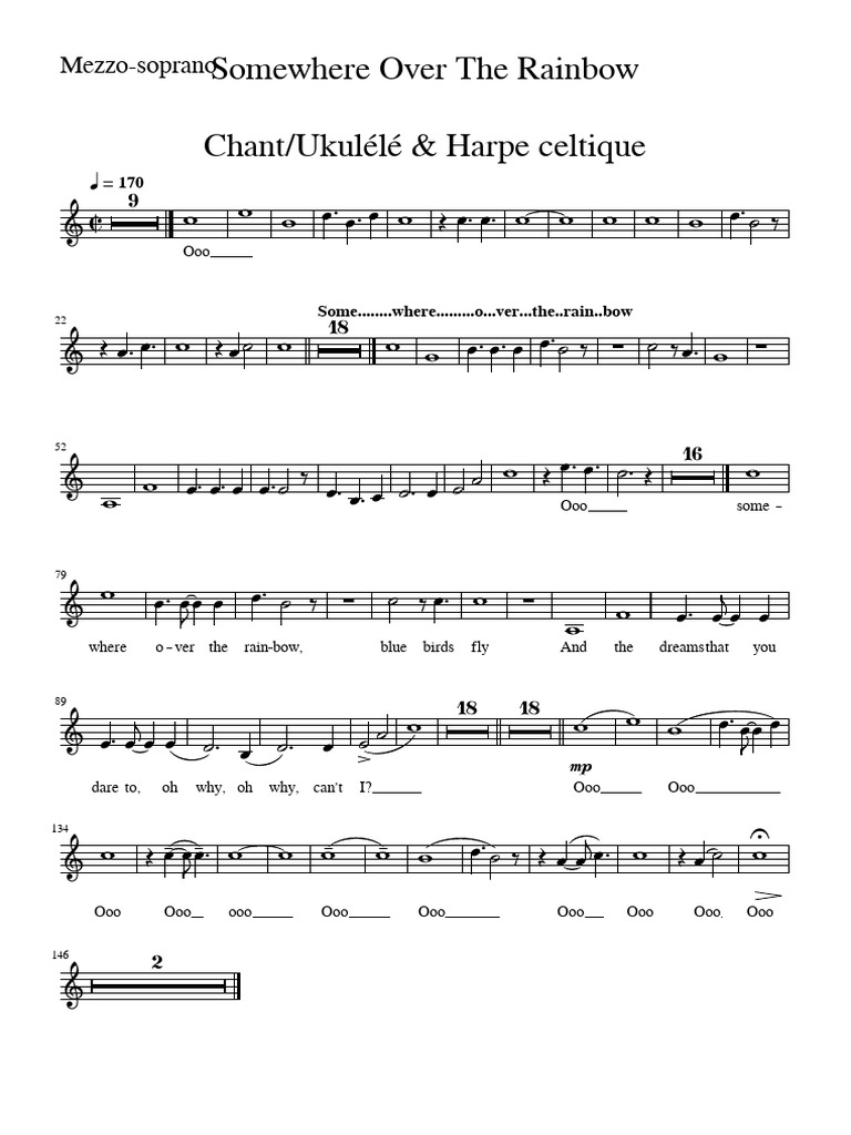 Somewhere Over The Rainbow-Mezzo-soprano | PDF