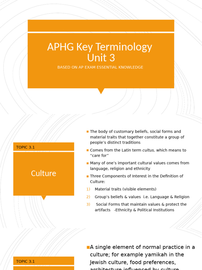 APHG Cultural Concepts Overview | PDF | Relativism | Ethnicity