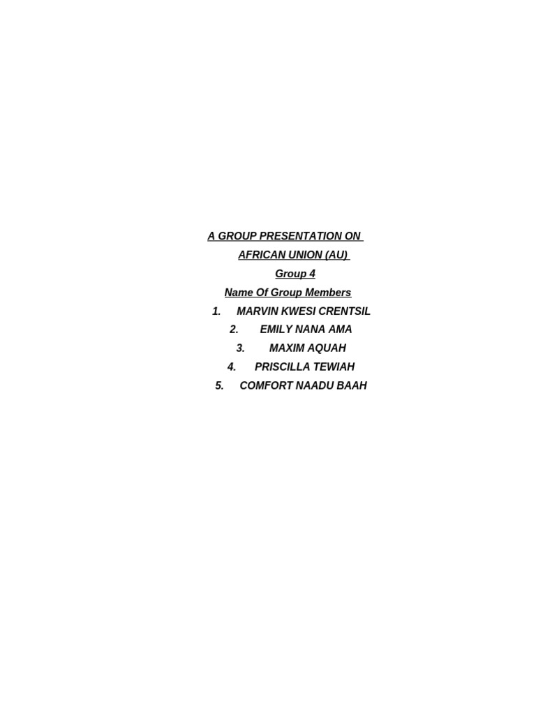 The History of The African Union | PDF | African Union | Africa
