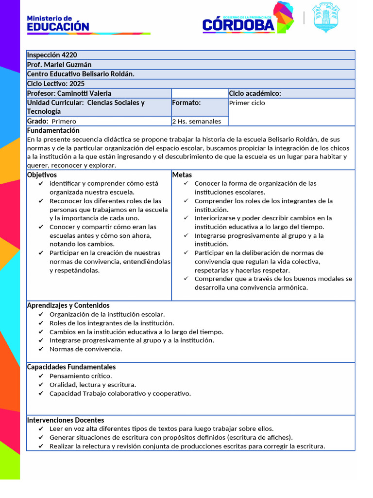 Historia y Normas de la Escuela Roldán | PDF | Institución | Escuelas