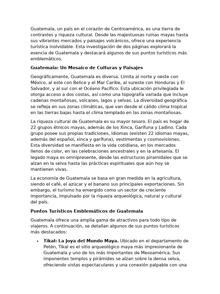 Guatemala | PDF | Guatemala | Civilización maya