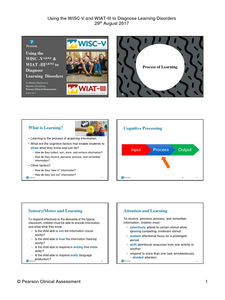 WISC V WIAT III To Diagnose Learning Disorders | PDF | Learning ...
