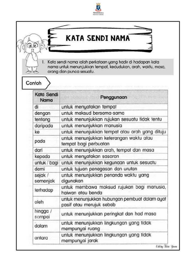 Kata Sendi Nama (Lembaran) | PDF