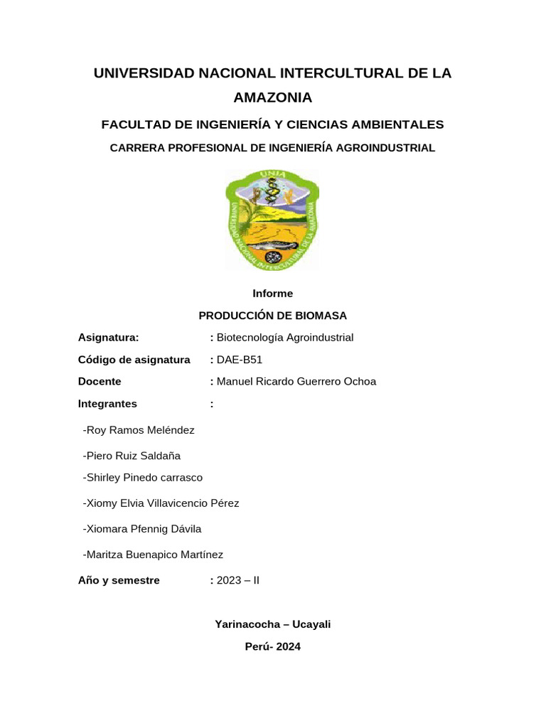 Informe 2 de Biotec | PDF | Biomasa | Residuos