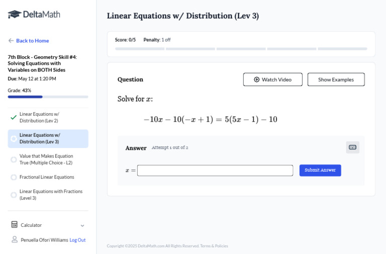 DeltaMath Student Application 34 | PDF